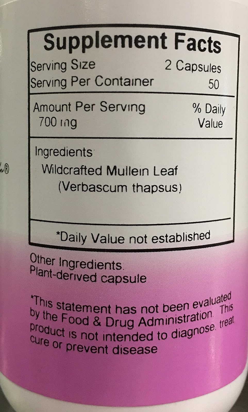 herbal remedy with mullein extract
