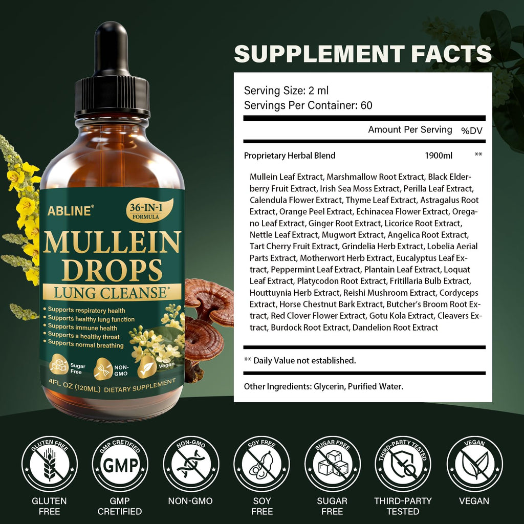 Herbal remedy with mullein extract