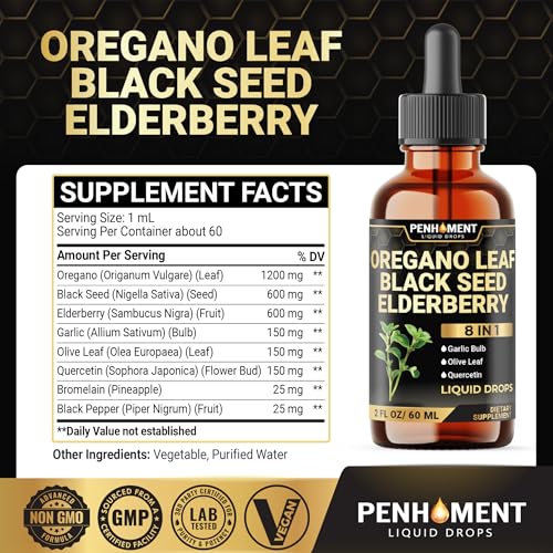 herbal remedy with oregano and garlic