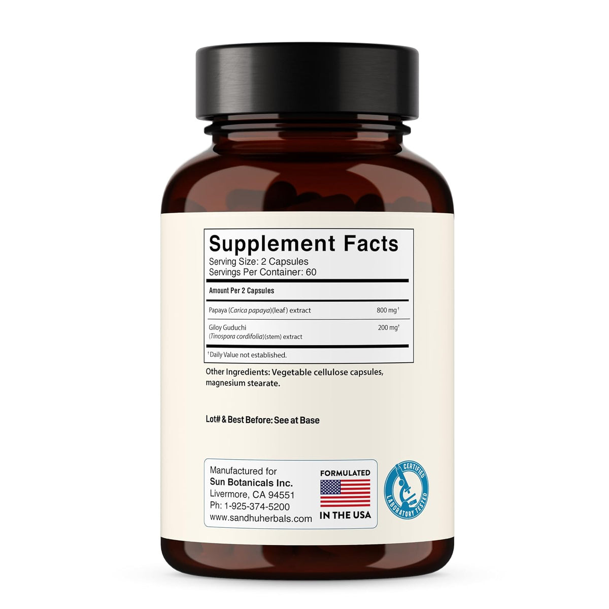 Herbal remedy with papaya leaf extract