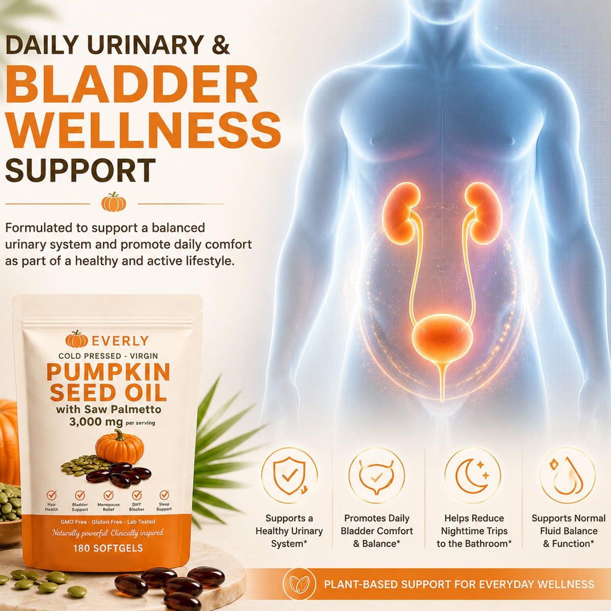Herbal remedy with saw palmetto