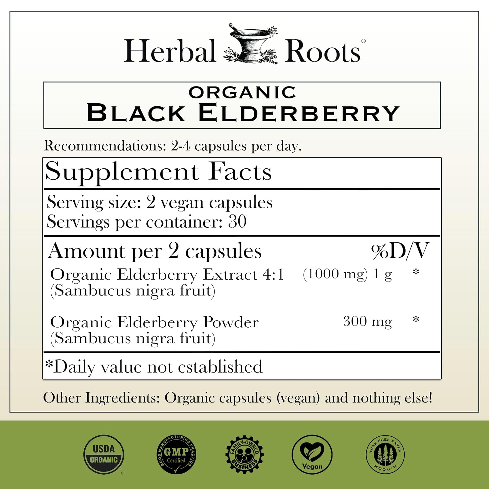 Herbal Roots elderberry supplement benefits