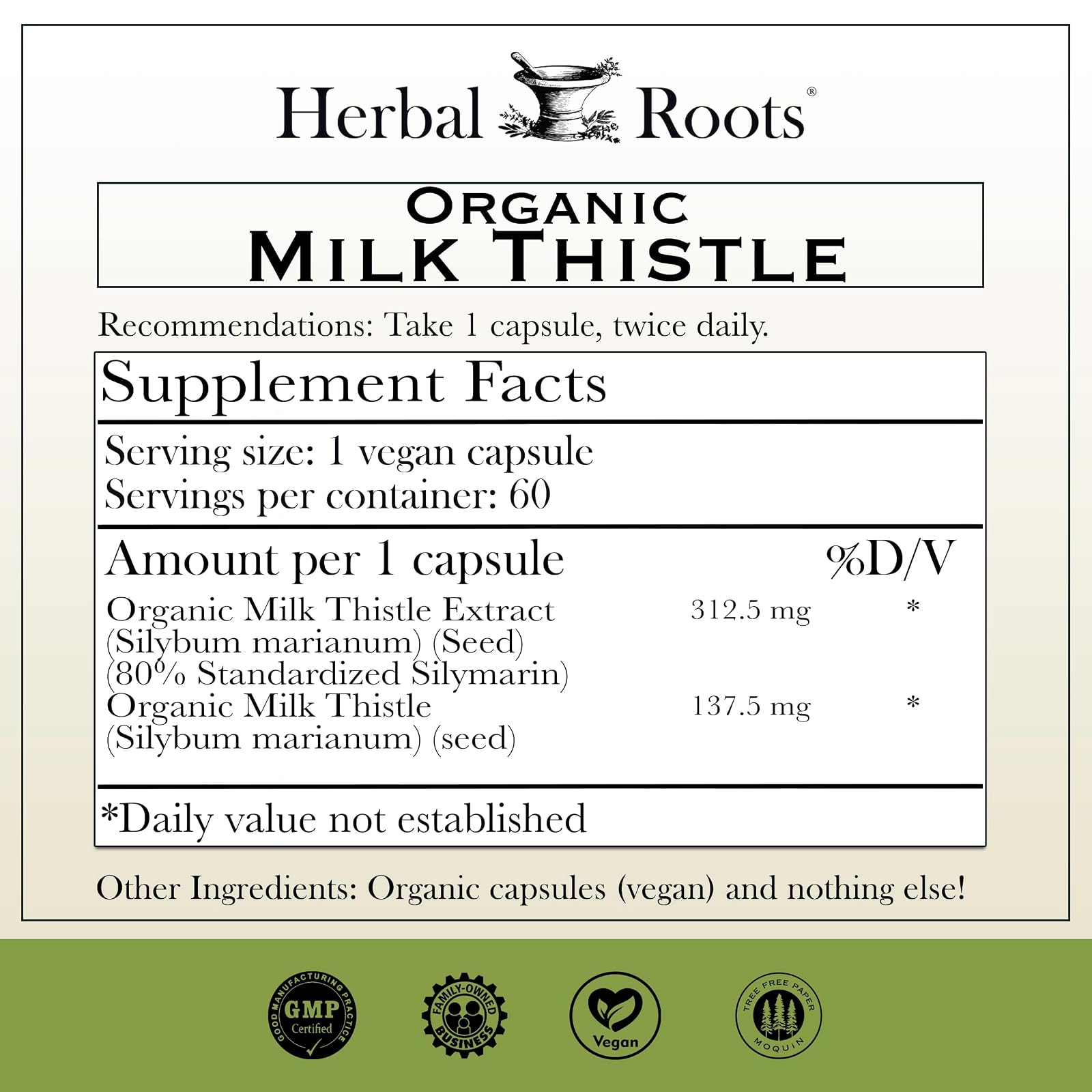 Herbal Roots milk thistle extract benefits
