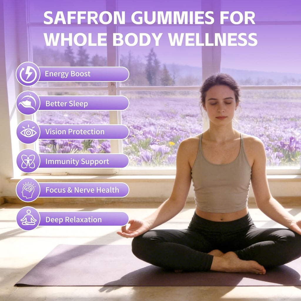 Herbal saffron gummies for relaxation