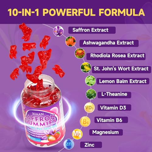 Herbal saffron gummies for stress relief