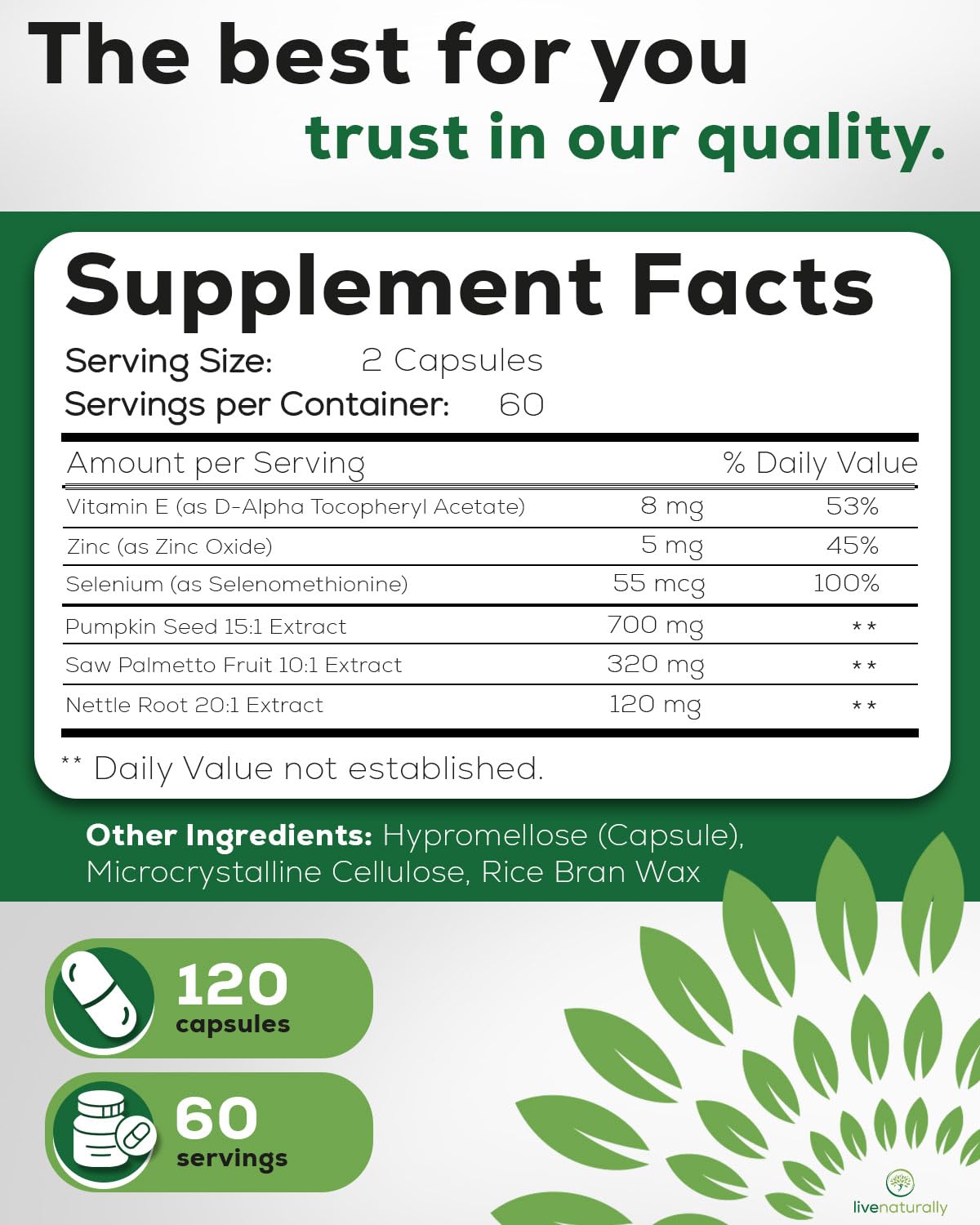 herbal saw palmetto for men's health