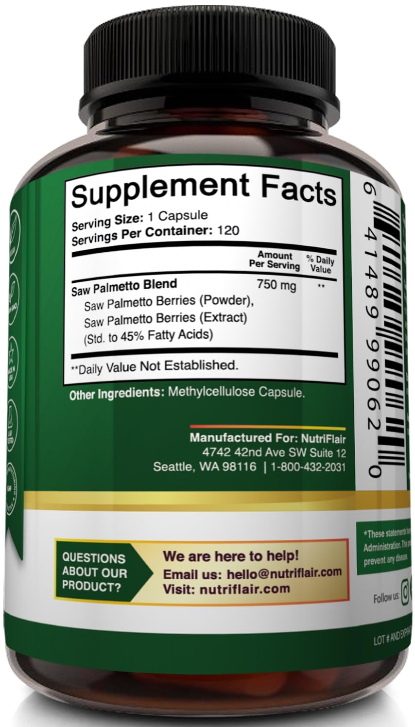 herbal saw palmetto for prostate support