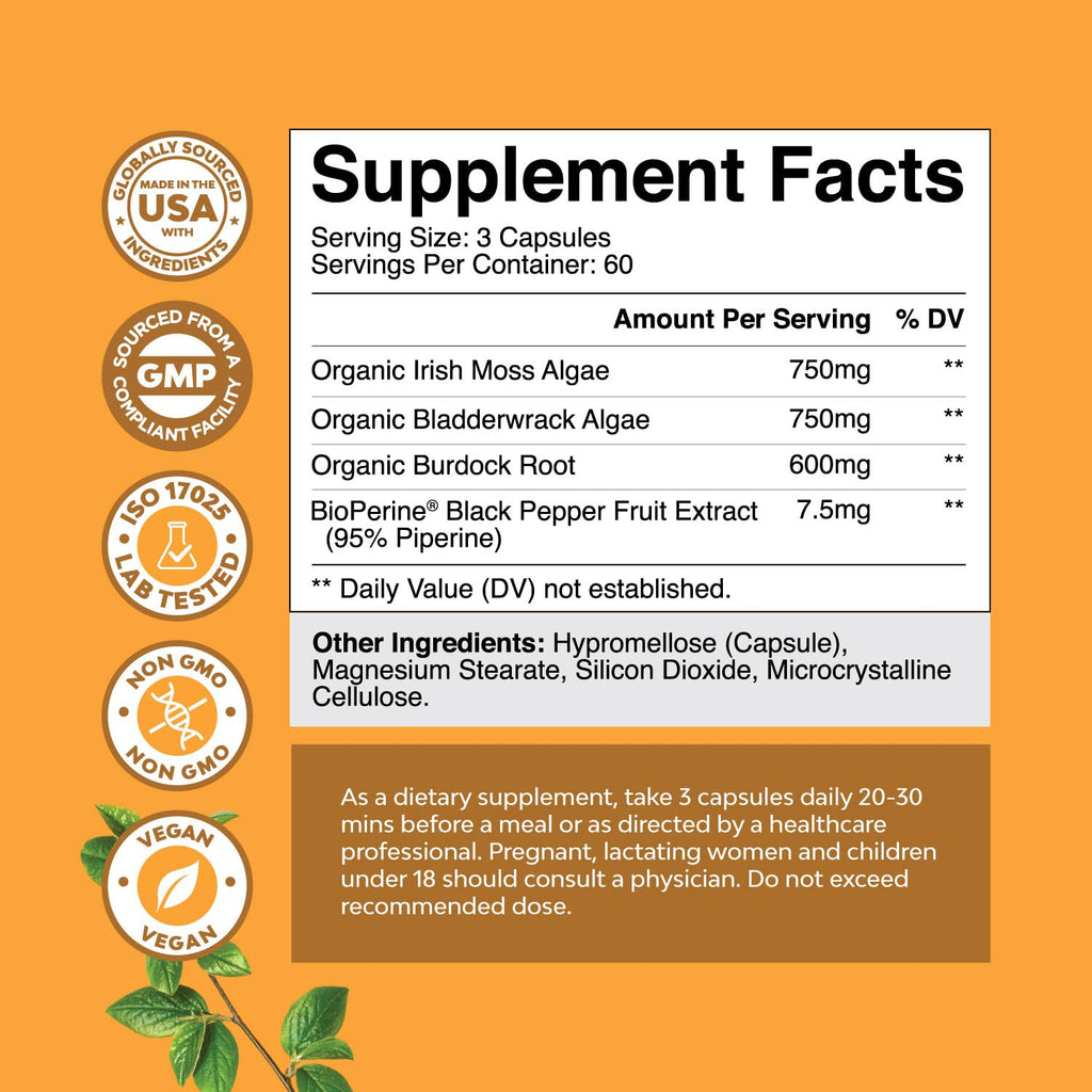 herbal sea moss capsules for immune support