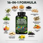 Herbal sea moss capsules for immunity