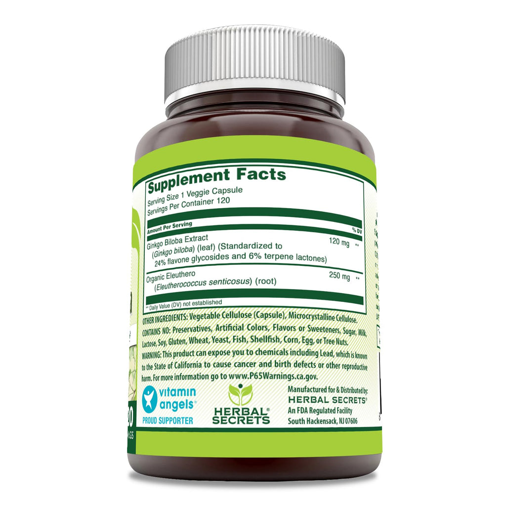 Herbal Secrets ginkgo biloba supplement benefits