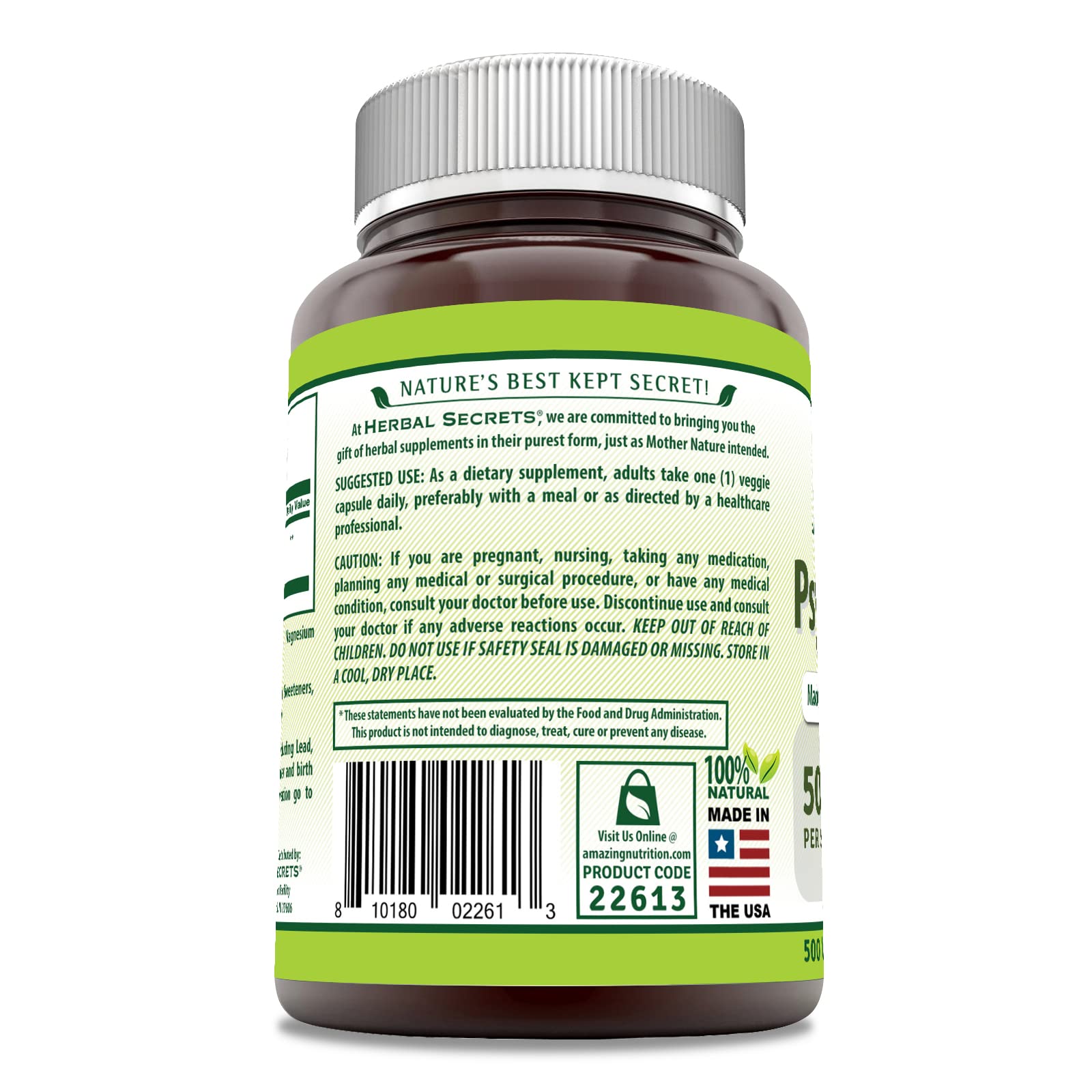 Herbal Secrets psyllium for daily wellness