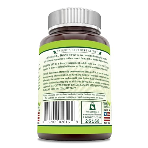 Herbal Secrets valerian capsules made in Canada
