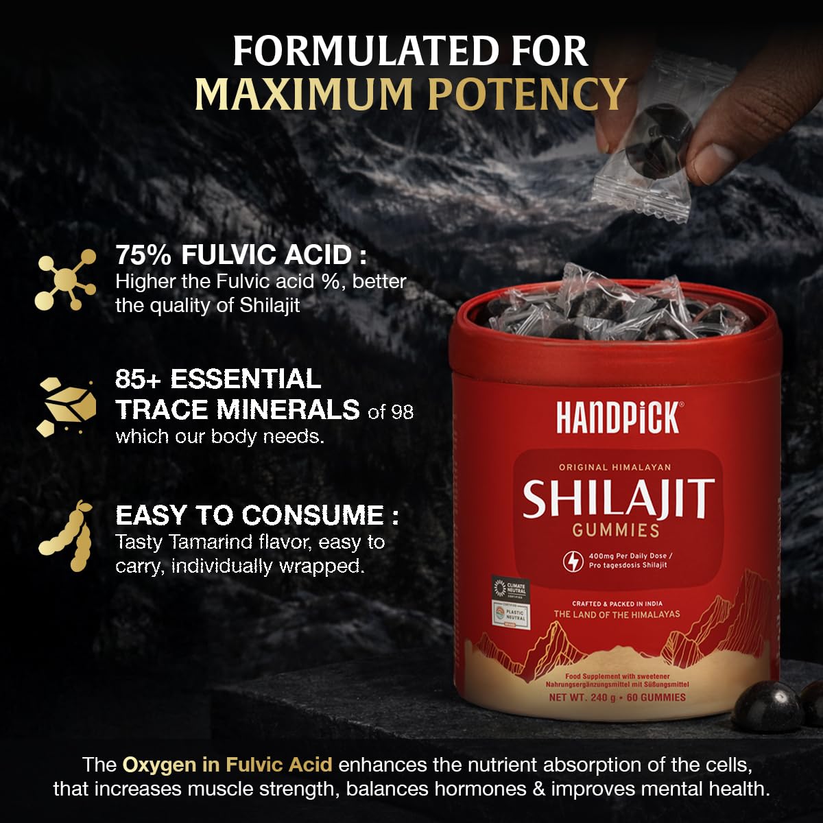 herbal shilajit gummies for immune support