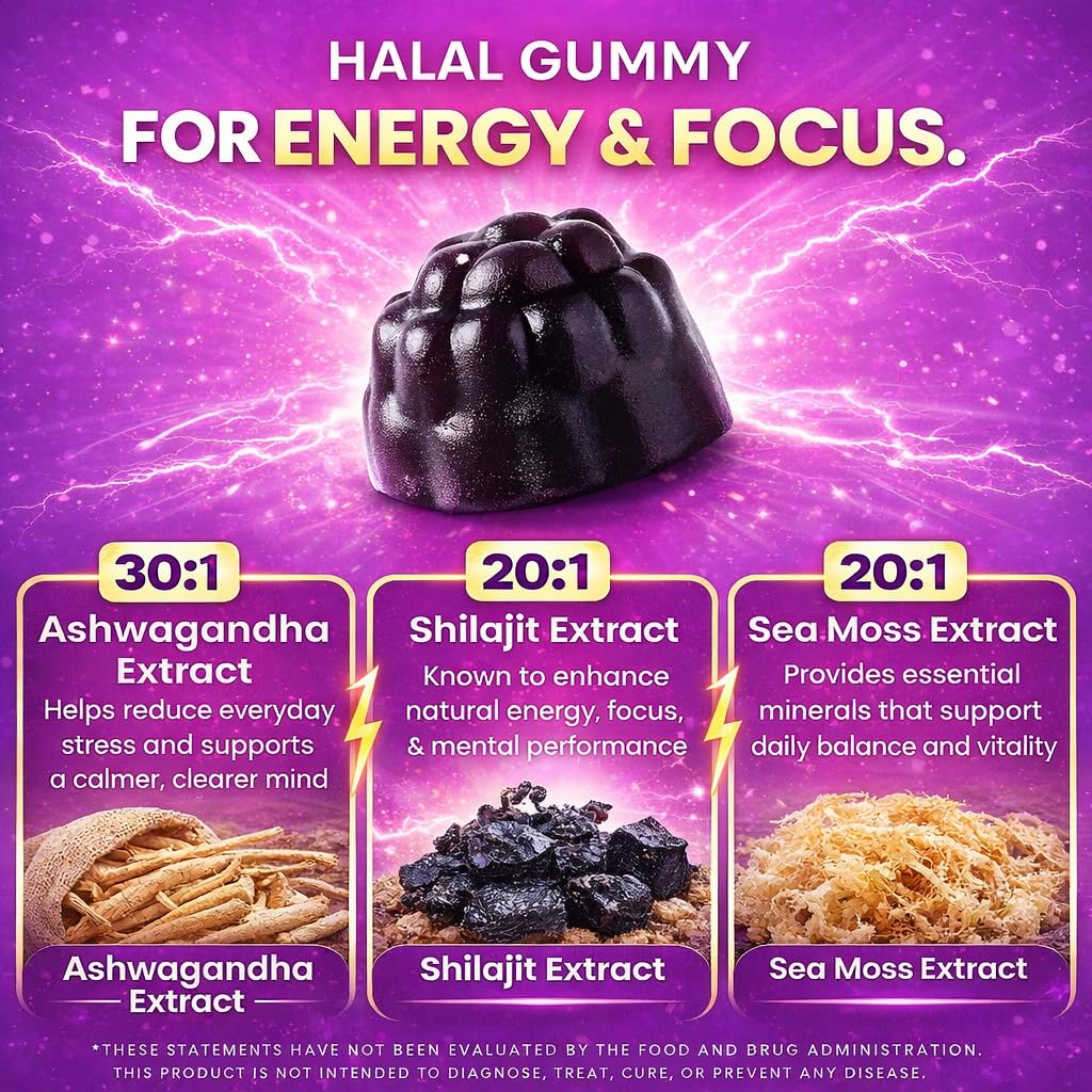 Herbal Shilajit gummies for mental clarity