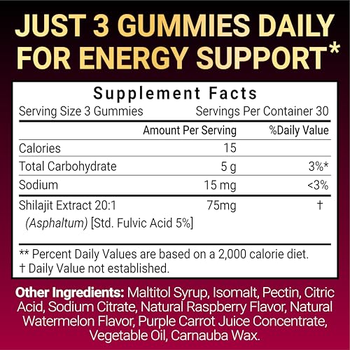 herbal shilajit gummies for natural strength
