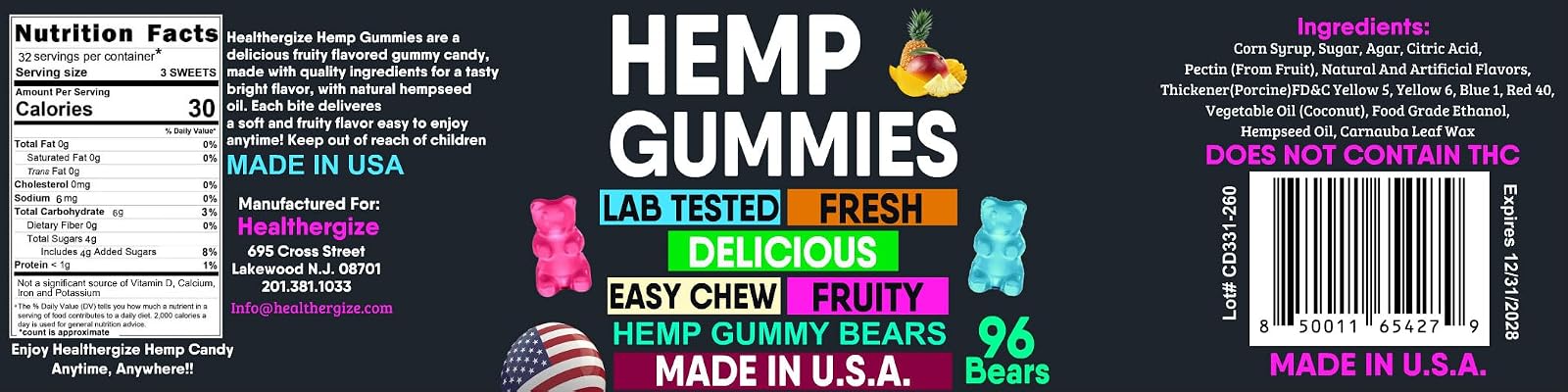 Herbal sleep aid hemp gummies