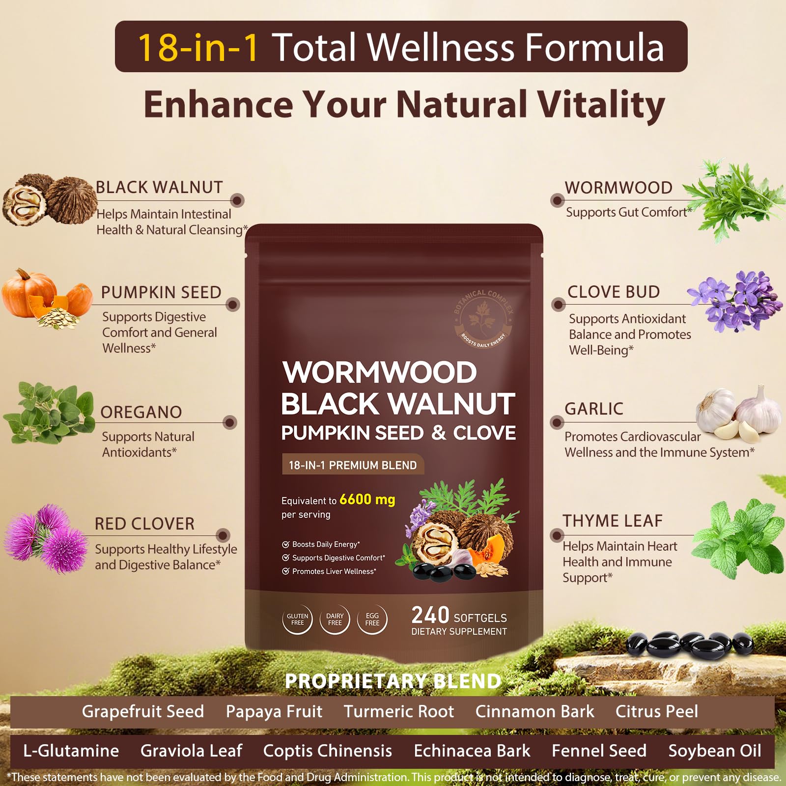 Herbal softgels for digestive health