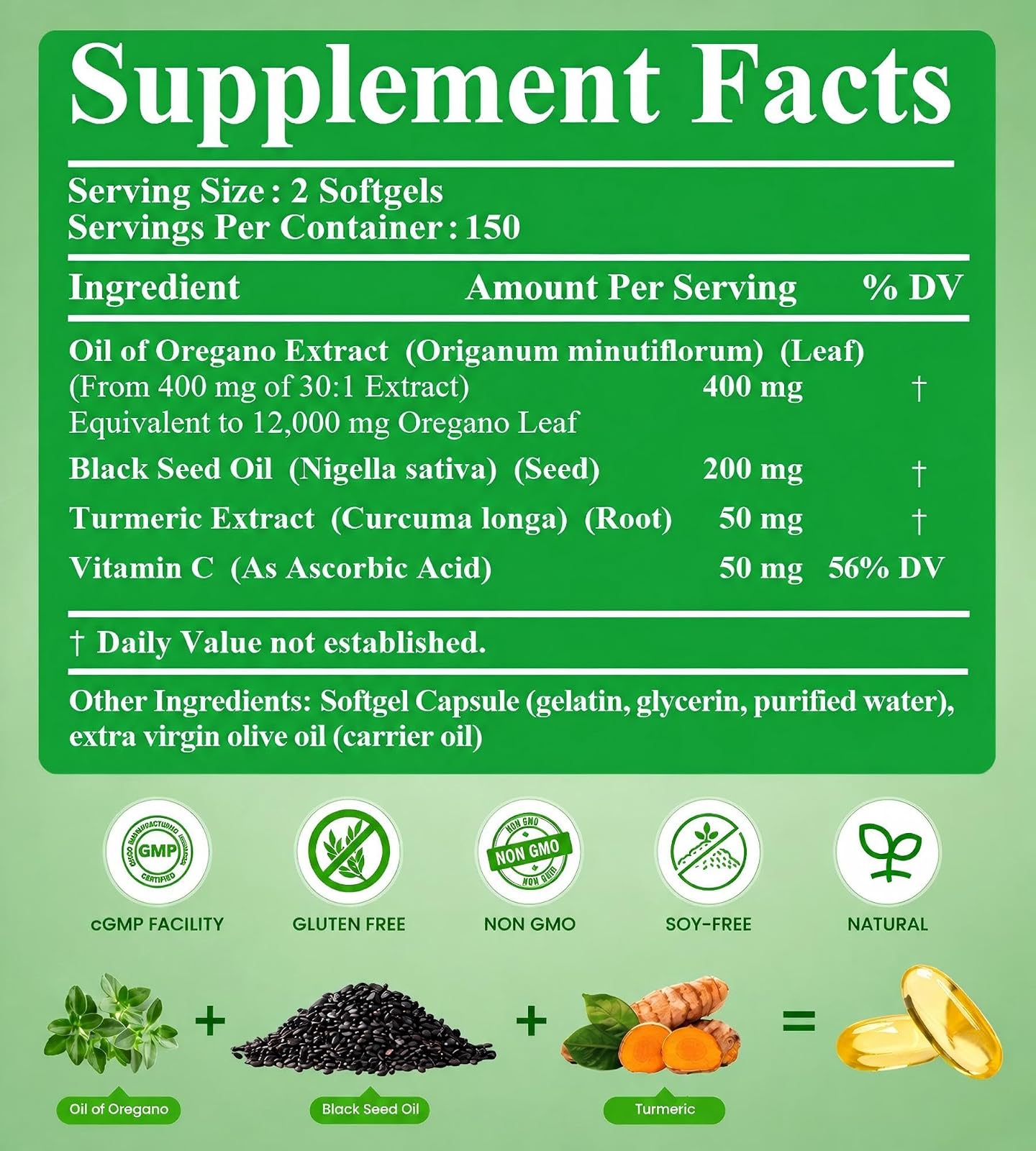 Herbal softgels for immune health