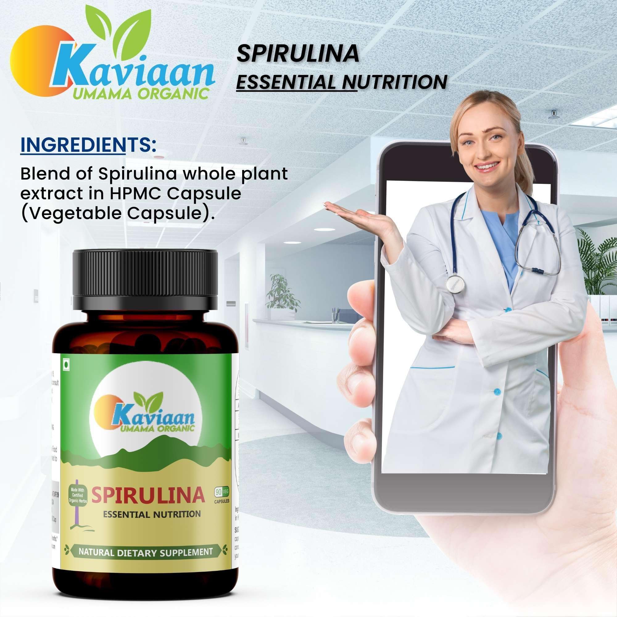 Herbal spirulina for overall health