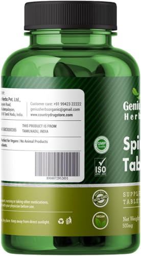 Herbal spirulina tablets for vitality