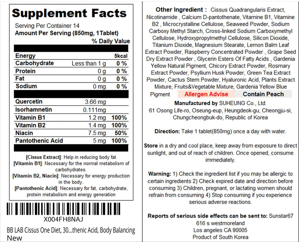 Herbal supplement Cissus Quadrangularis extract