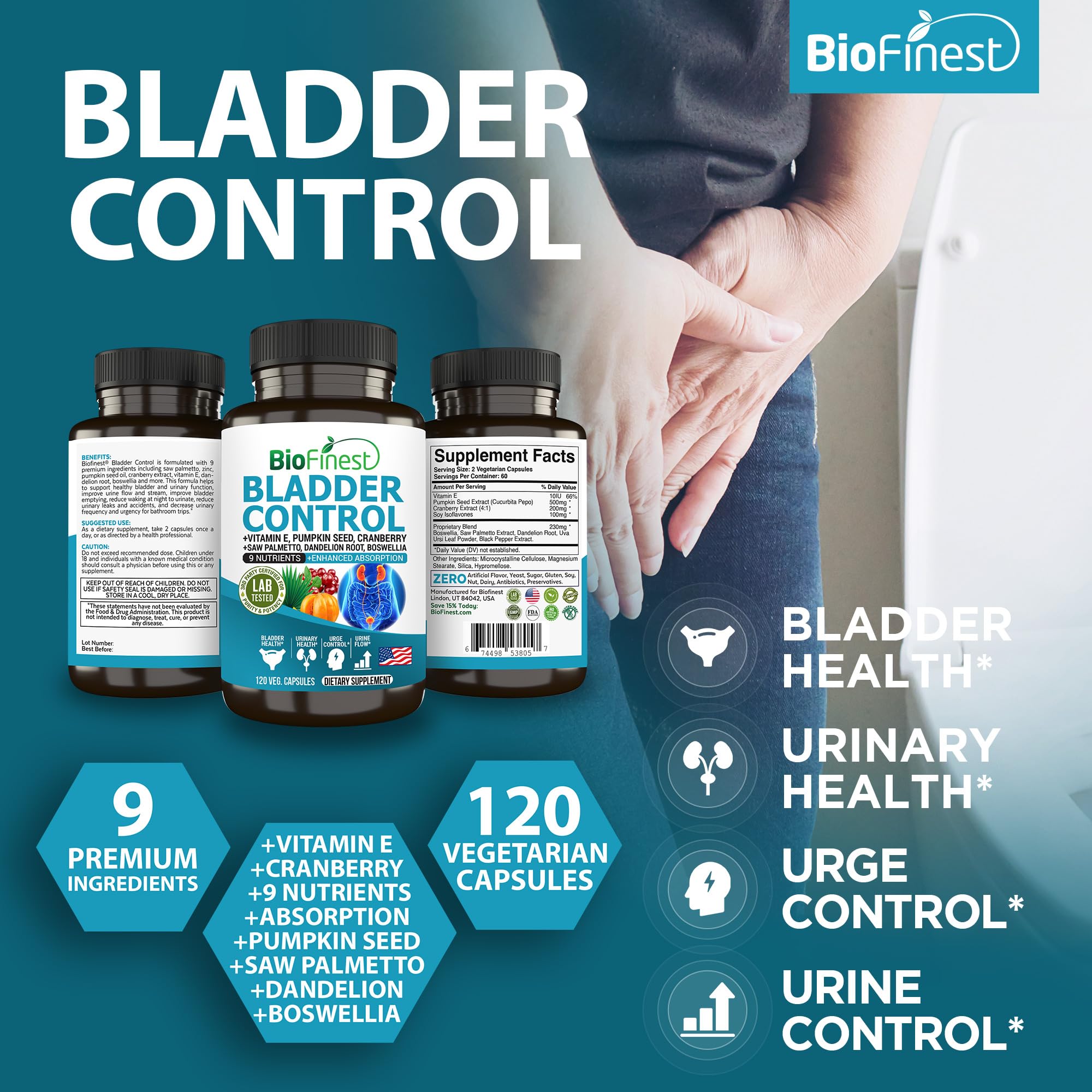 Herbal supplement for bladder strength