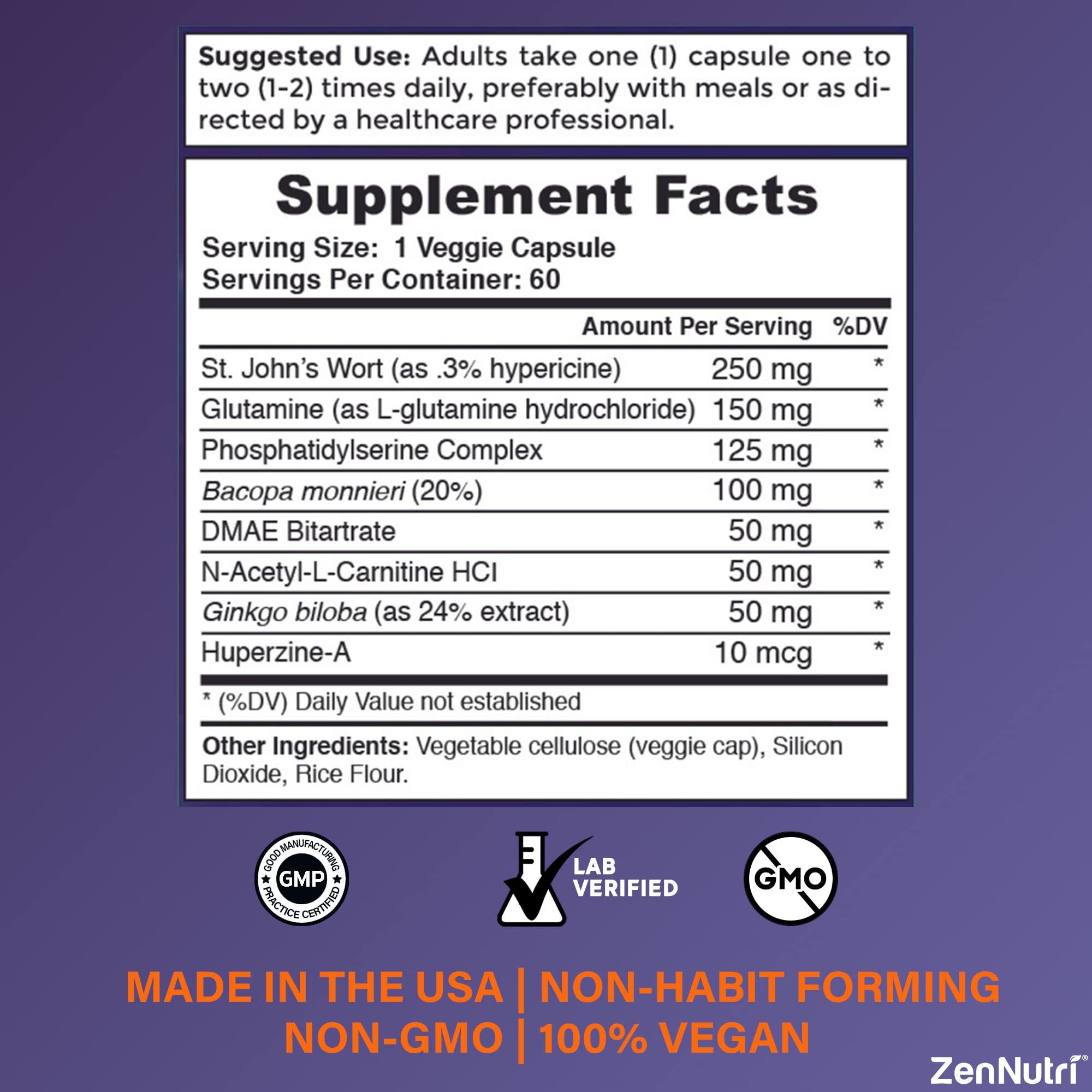 Herbal supplement for brain health