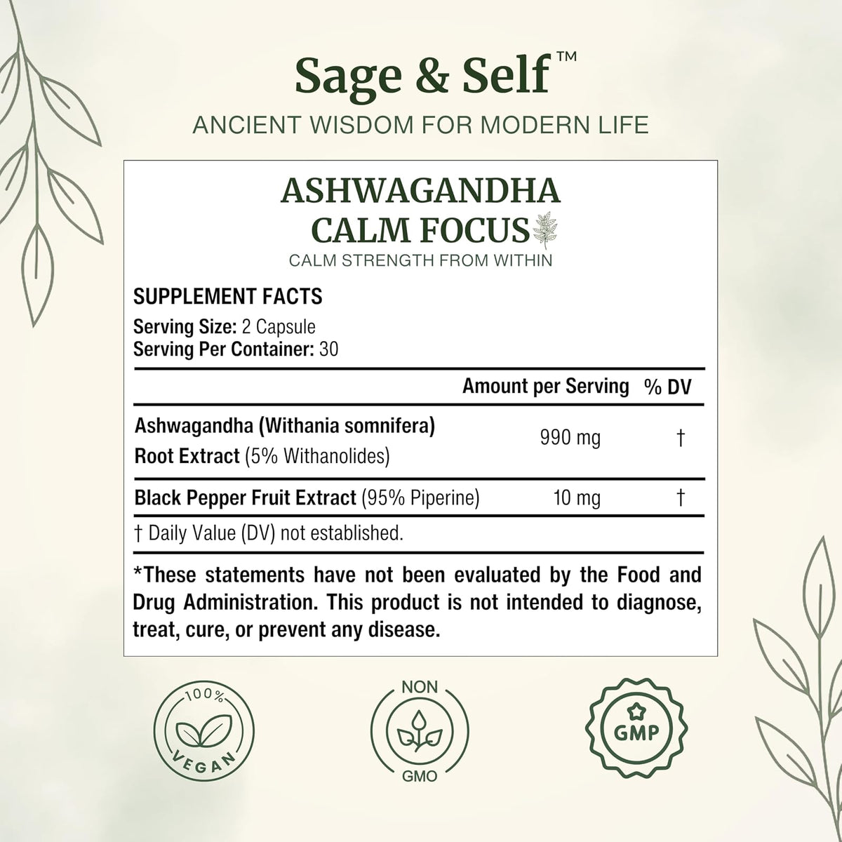 Herbal supplement for mental clarity