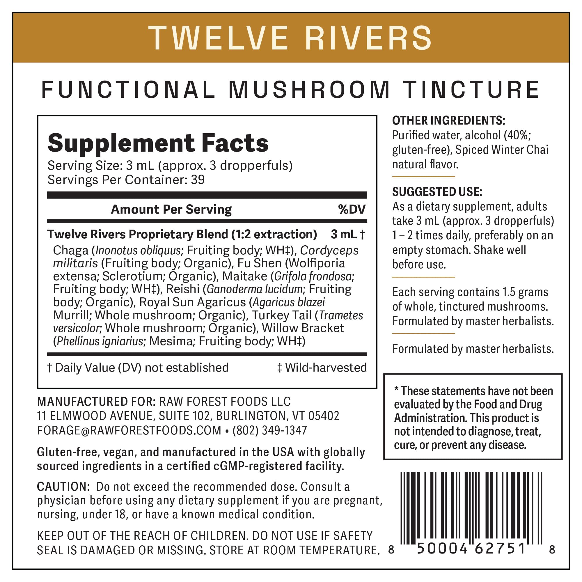Herbal supplement for mushroom enthusiasts