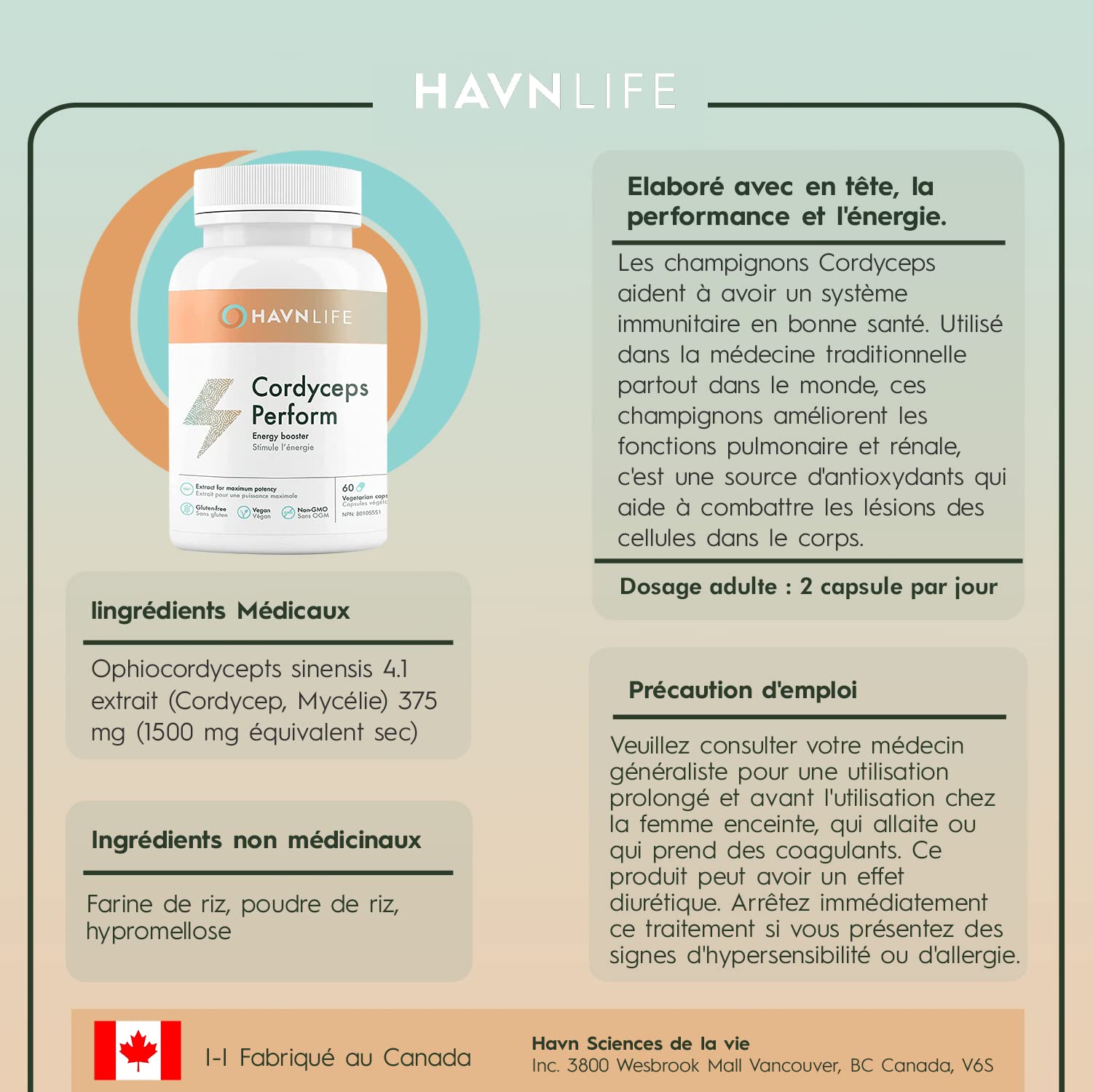 Herbal supplement for natural energy