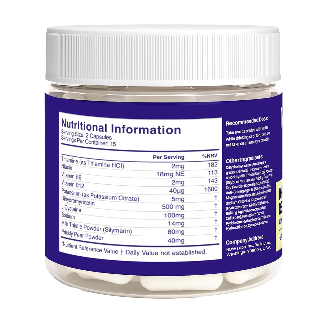 Herbal supplement for next-day relief
