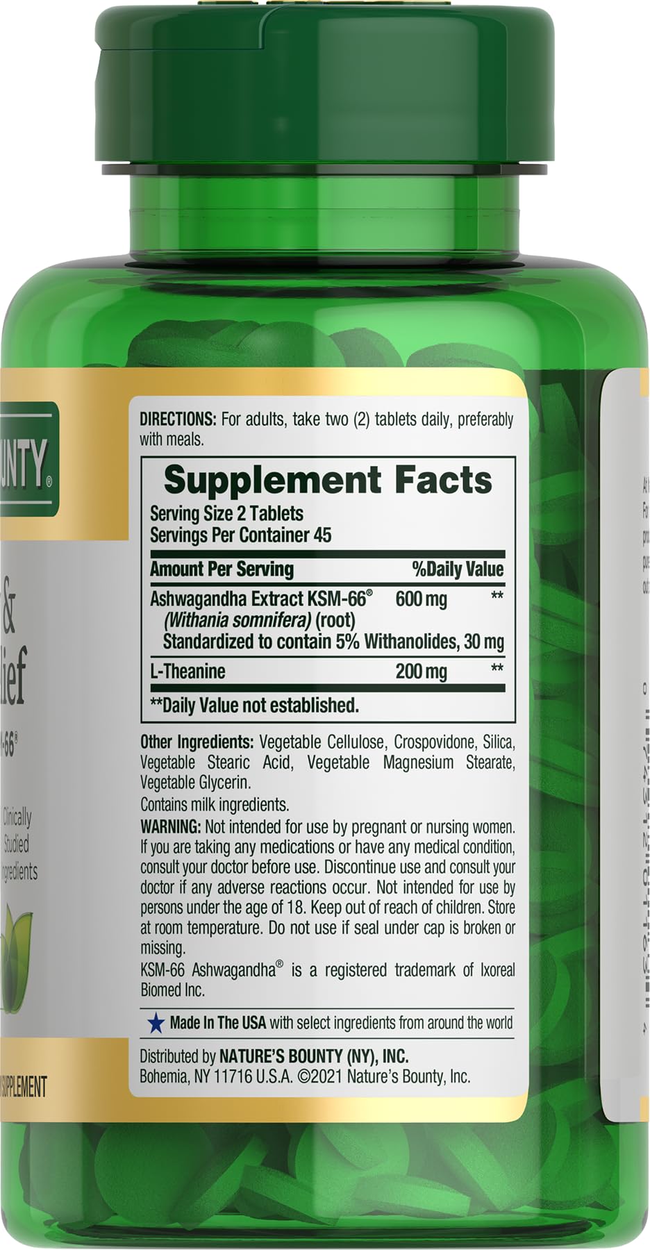 Herbal supplement for stress management