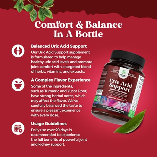 Herbal supplement for uric acid support