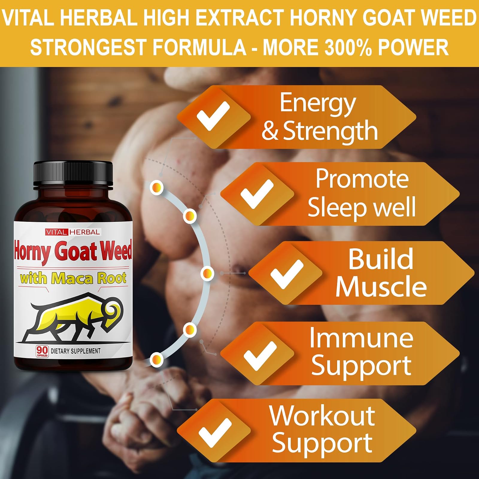 Herbal supplement for vitality Horny Goat Weed