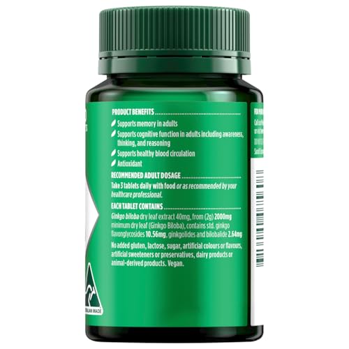 herbal supplement ginkgo biloba 100 count