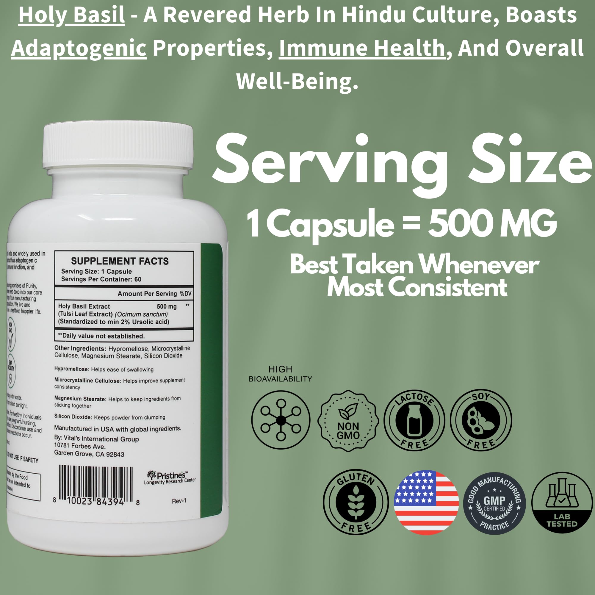 herbal supplement holy basil for health
