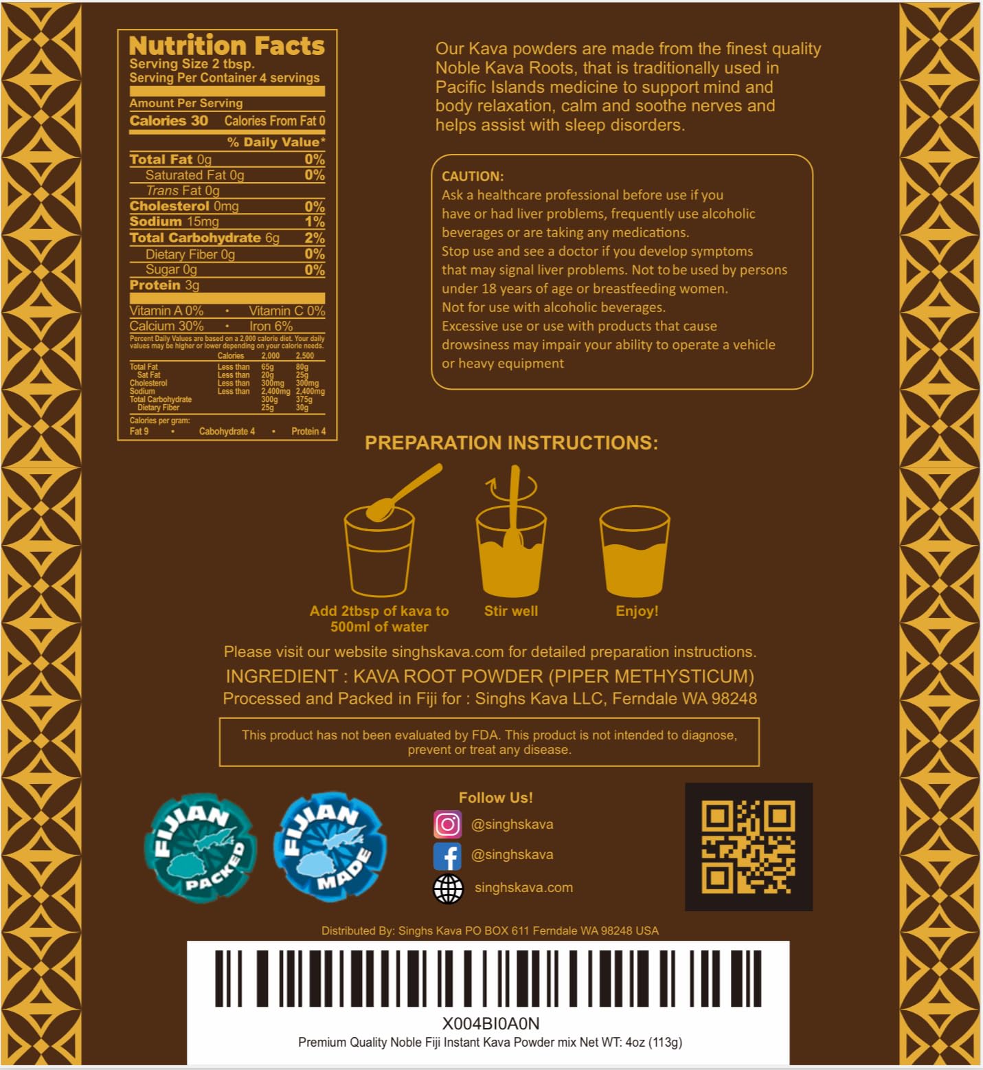 herbal supplement kava kava mix