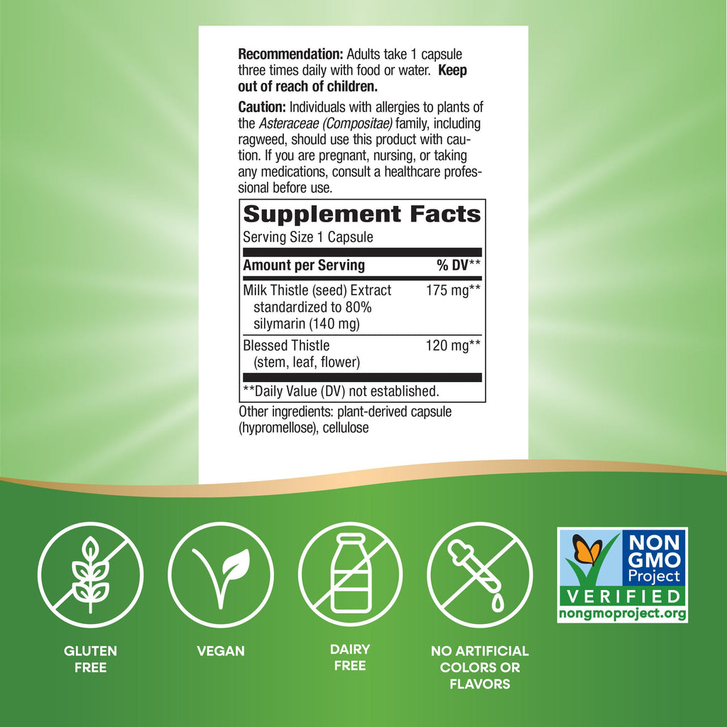 herbal supplement milk thistle capsules