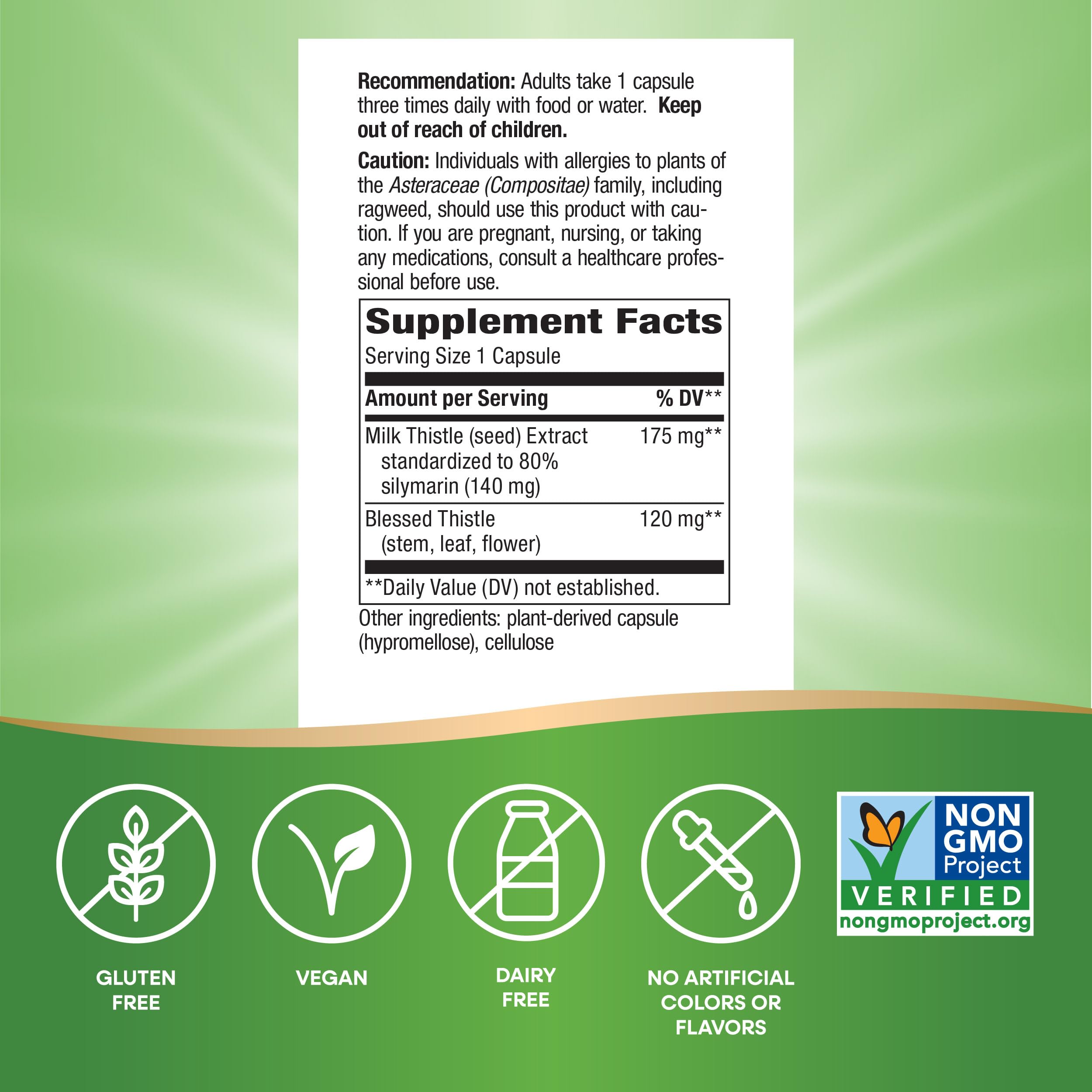 herbal supplement milk thistle capsules