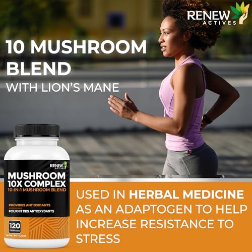 herbal supplement with 10 mushroom blend
