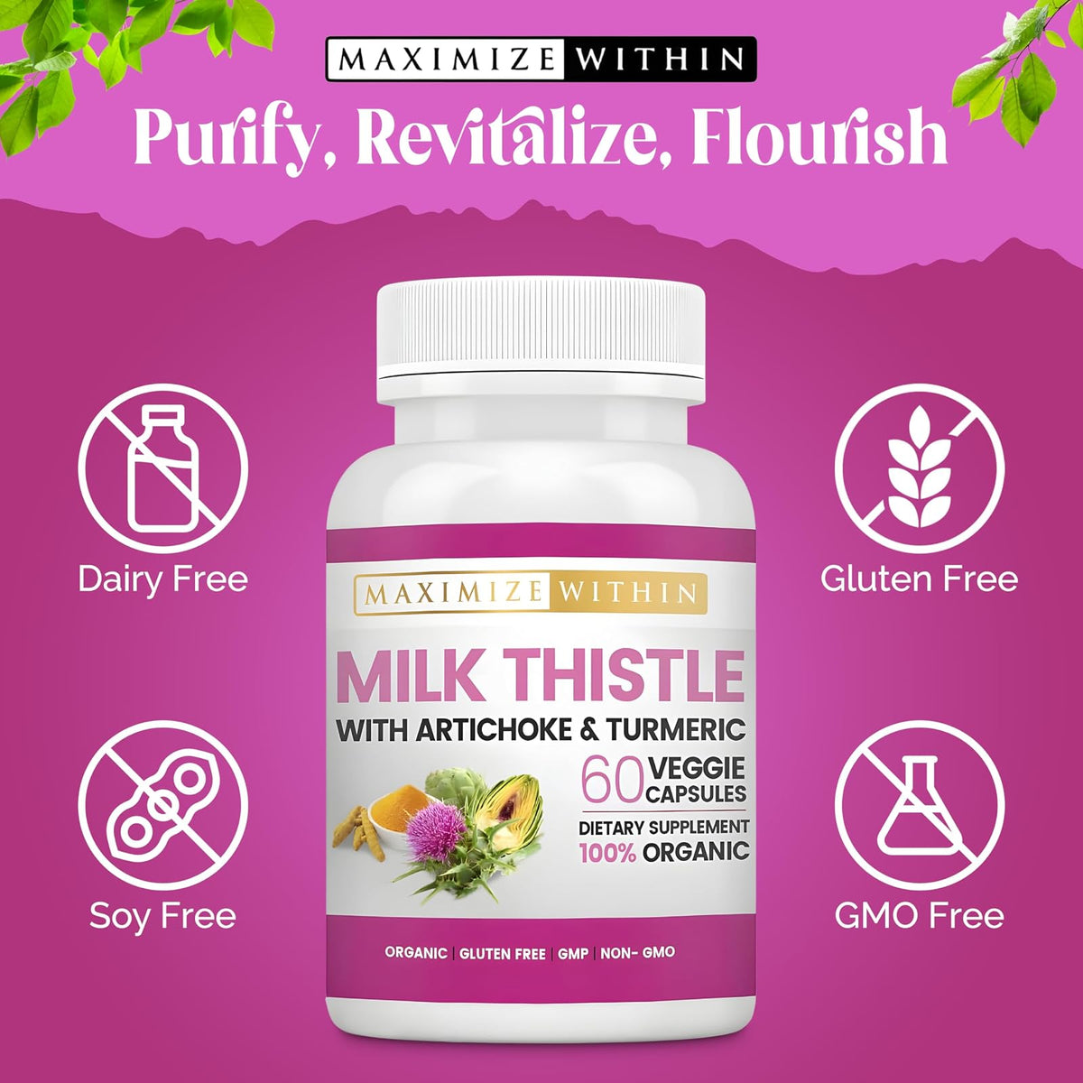 Herbal supplement with artichoke benefits