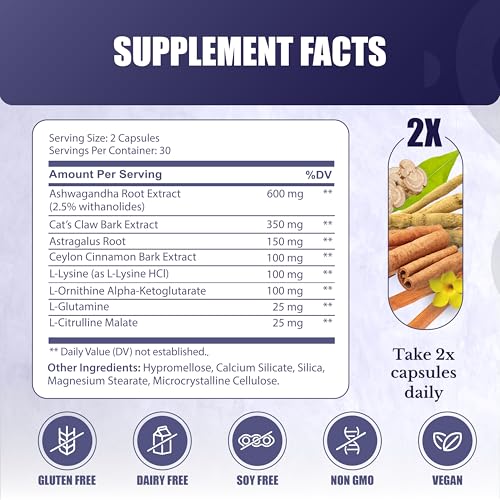 Herbal supplement with astragalus and ashwagandha