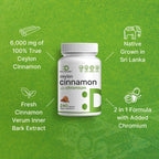Herbal supplement with Ceylon cinnamon benefits