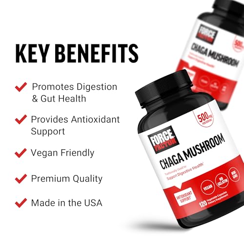 Herbal supplement with chaga mushrooms