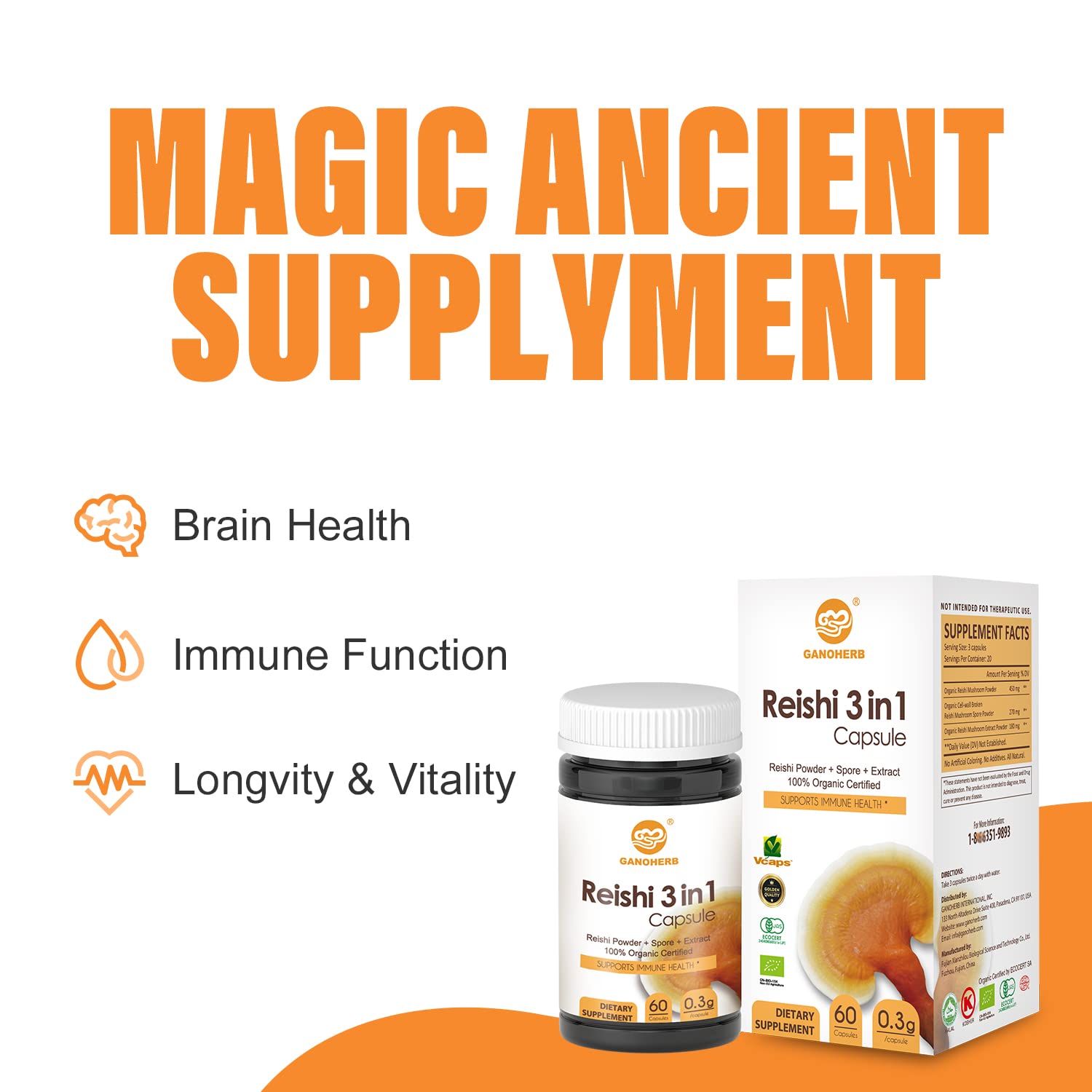 herbal supplement with Ganoderma lucidum