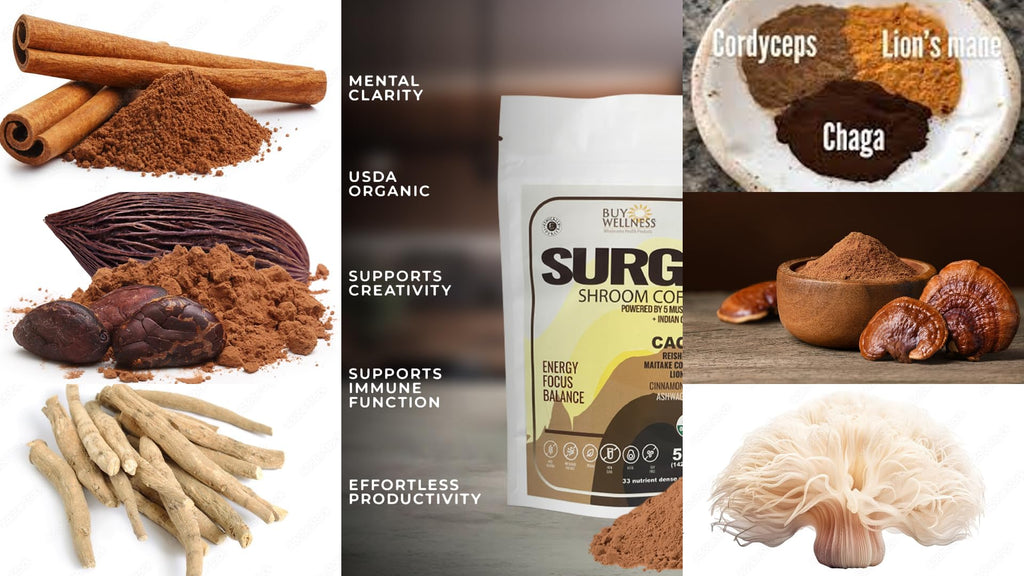 herbal supplement with gourmet mushrooms