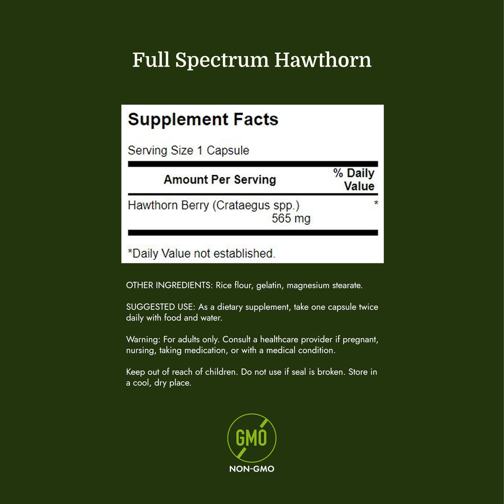Herbal supplement with hawthorn benefits