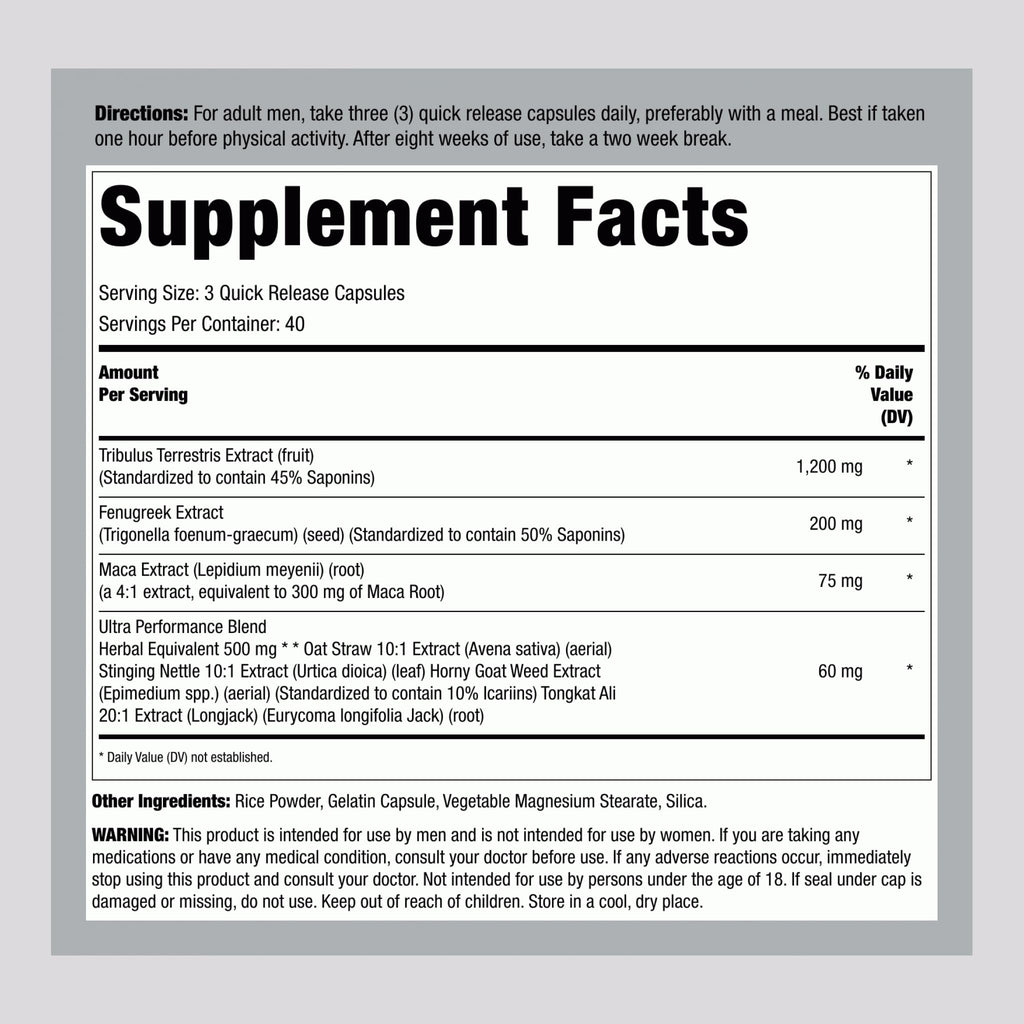 herbal supplement with maca and tribulus