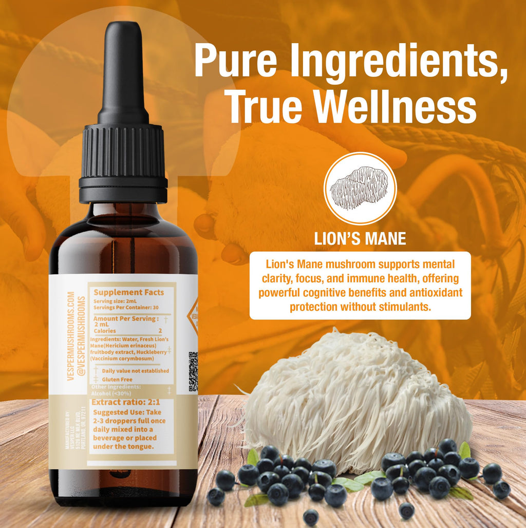 Herbal supplement with mushrooms for daily vitality
