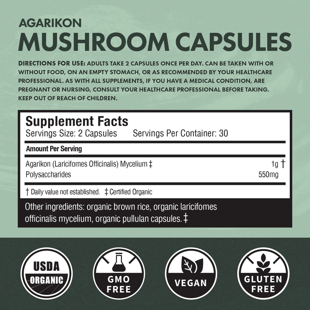 herbal supplement with mushrooms for vitality